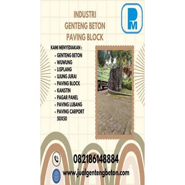 Distributor paving block hitam Klojen | PPT