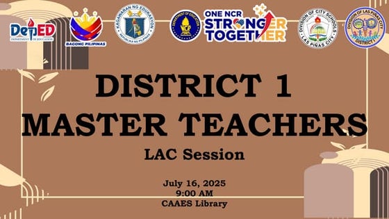 LAC SESSION FOR EDUCATORS | PPTX | Professional School | Postgraduate Education