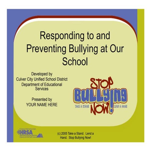 District anti bullying training | PDF