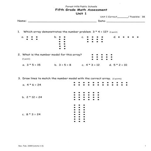 District math assessments | PDF