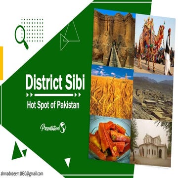 District Sibi (Hotspot of Pakistan) | PPTX