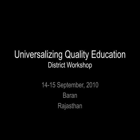 District Workshop, Baran | PPTX