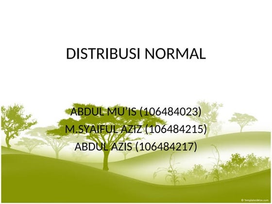 distribusi normal ppt | PDF