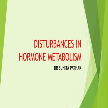 Disturbances in hormone metabolism | PPTX