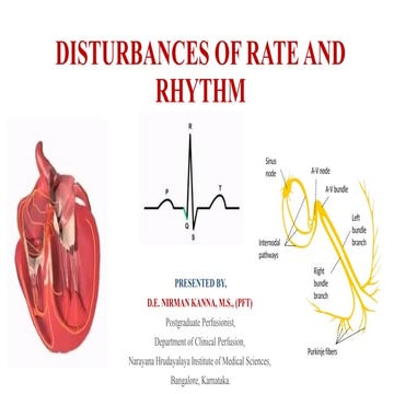 DISTURBANCES OF RATE AND RHYTHM OF HEART | PPTX