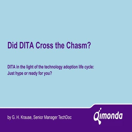 Did DITA Cross the Chasm? | PDF