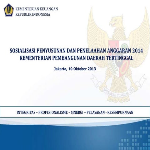 Petunjuk Penyusunan dan Penelaahan RKAKL 2014 | PPTX