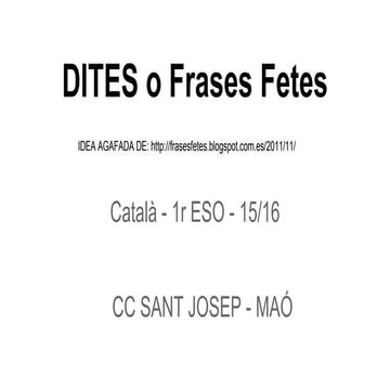 Dites 1 r eso | PPT
