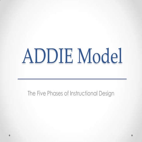 ADDIE Model | PPT