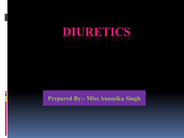 Diuretics Medicinal Chemistry........... | PDF