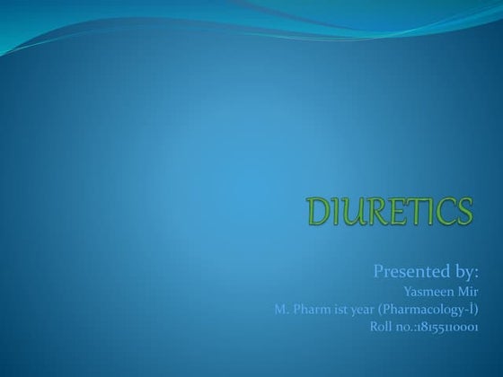 Loop diuretics | PPT