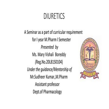 Anti diuretics drugs | PPTX