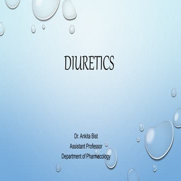 Diuretics: Pharmacology | PPTX