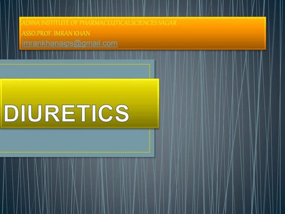 Diuretics-Mechanism of action,Diuretic Types and Adverse effects,Drug ...