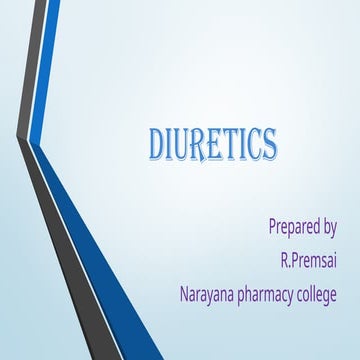 Here by sharing ppt of diuretics for students | PPTX