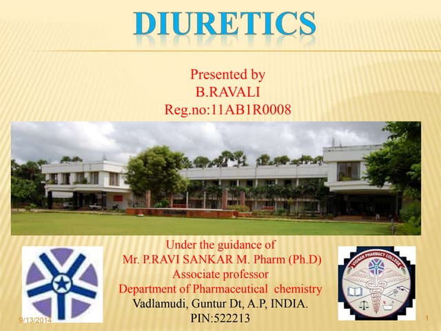 Structure Activity Relationship of Diuretics | PPTX