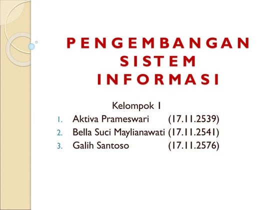 Tugas Akhir Perancangan Sistem Informasi Terstruktur | PPT