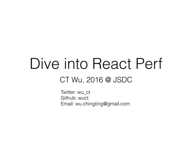 Dive into React Performance | PDF | Web Development | Internet Dive into React Performance | PDF | Web Development | Internet