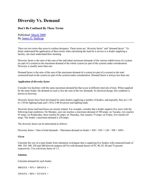 Load factor and demand factor | PPT