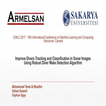 Improve Divers Tracking And Classification In Sonar Images Using Robust Diver Wake Detection 4358