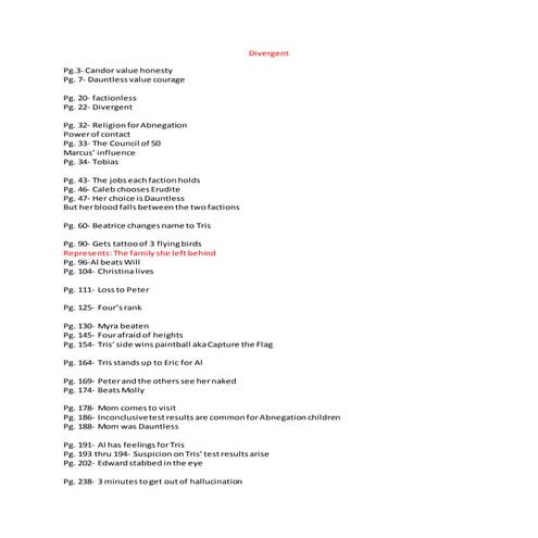 Divergent synopsis | PDF