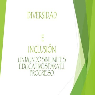DIVERSIDAD E INCLUSIÓN | PPTX