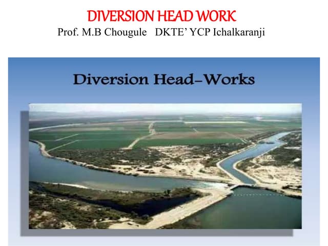 Intake works at diversion | PPT