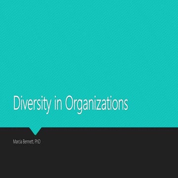 Diversity in Organizations | PPTX