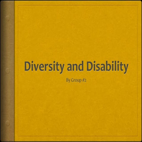 Diversity And Disability | PPTX