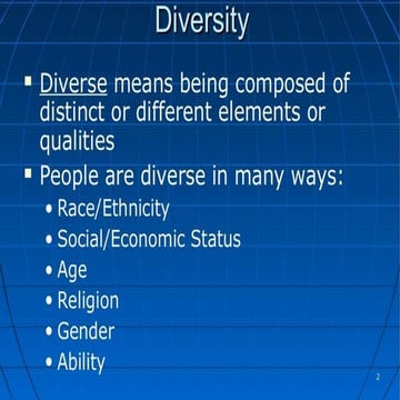 Diversity and discrimination ppt By Vishal.M SVCS | PPT