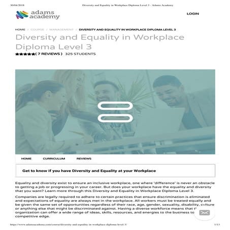 Equality, Diversity and Inclusion Certificate - Course Gate | PDF