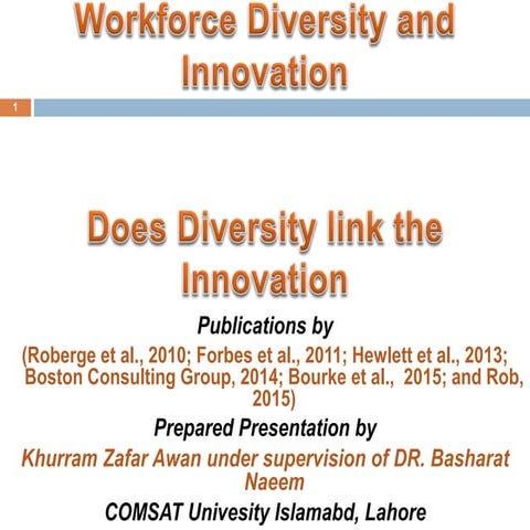 Diversity and innovation | PPTX