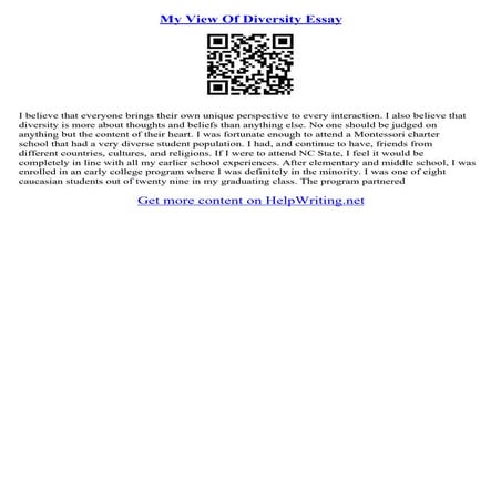 Diversity Essays | PDF