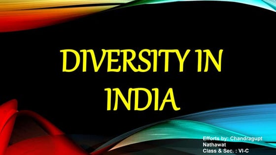 Unity in diversity in india | PPT