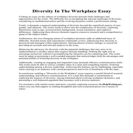 Diversity In The Workplace Essay.pdf