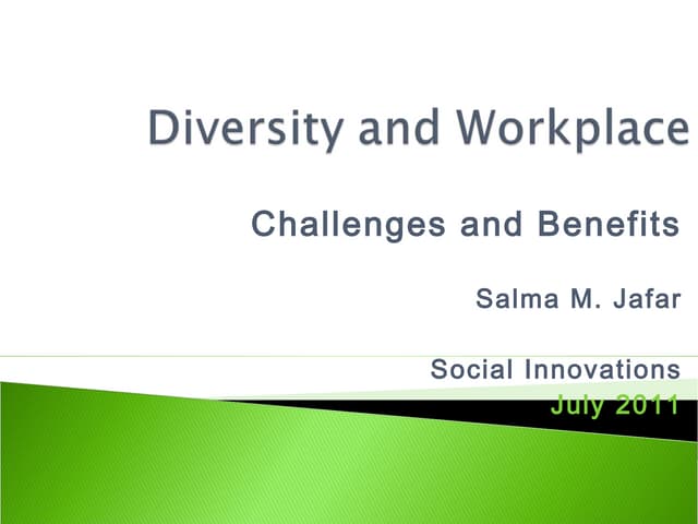 Diversity & Inclusion in the Workplace | PPTX