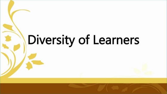 Diversity of learners | PPTX | Education