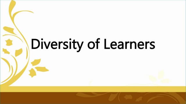 Unit 2.2- Student Diversity | PPTX