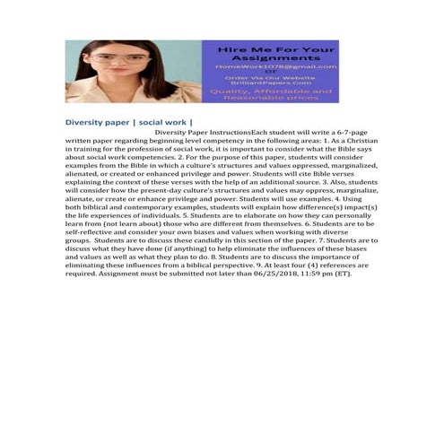 Diversity paper social work.docx | Education