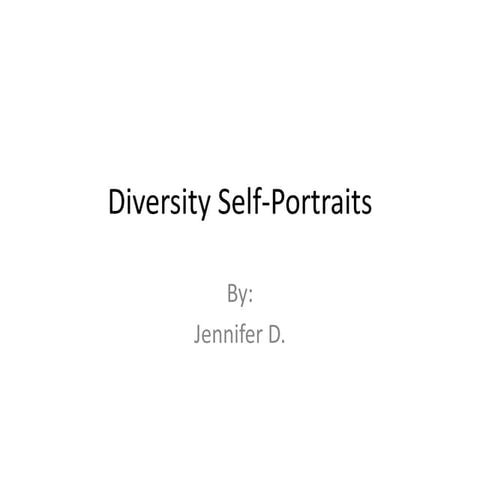 Diversity self portraits | PPTX | Photography | Arts and Crafts