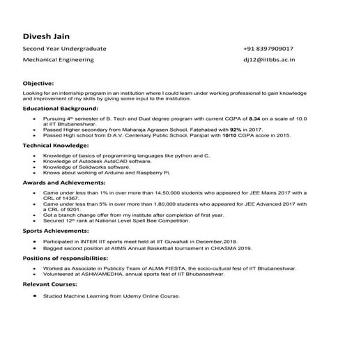 Resume | PDF