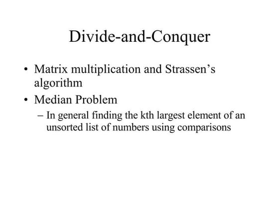 Divide and Conquer | PPT