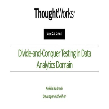 Divide And Conquer Approach Towards Data Analytics Testing Ppt 3995