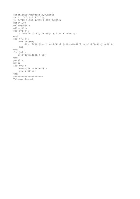Determinant Matlab Code | PDF