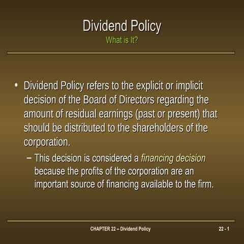 Walter’s model on dividend policy | PPTX
