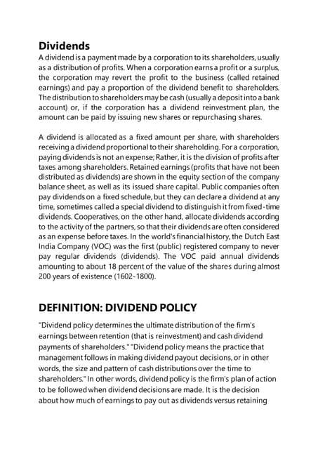 Process for Declaration & Payment of Dividend | PPTX