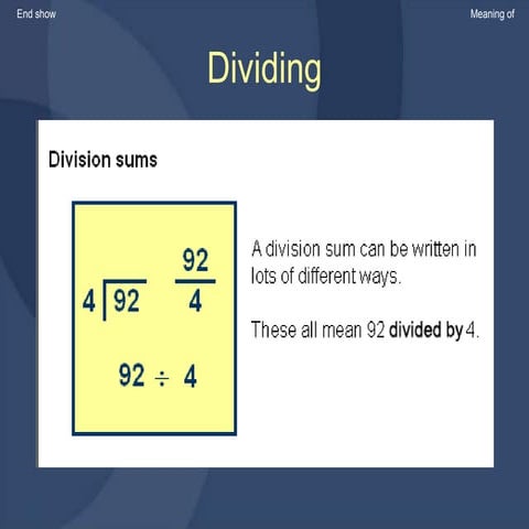 The basics of dividing | PPT