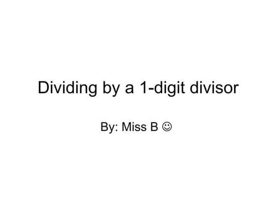 Long Division: Daddy, Momma, Sister, Brother, Rover | PPT