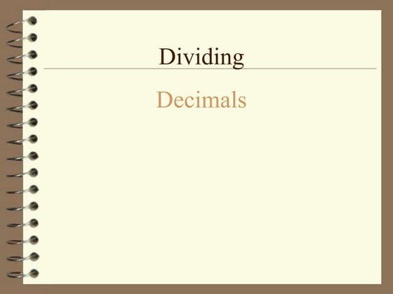 Decimal division | PPT