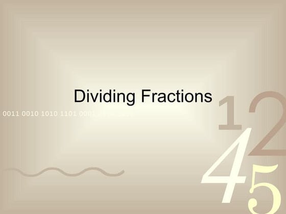 Dividing Fraction | PPT